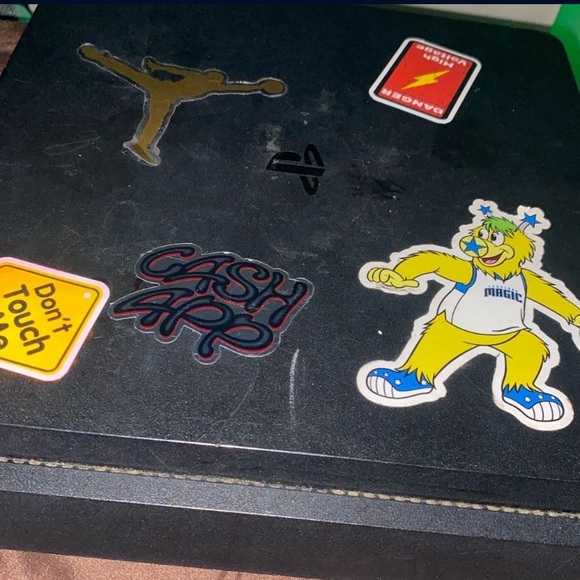 Sony | Games | Sony Black Gaming Console With Vibrant Stickers | Poshmark